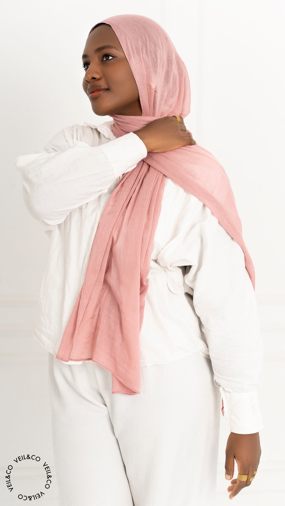 Blush Pink - Linen Hijab – Veil&co.